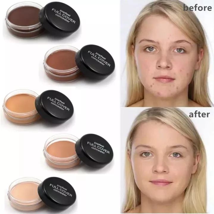 5 Color Concealer Cream Matte Full Coverage Foundation Long Lasting ...