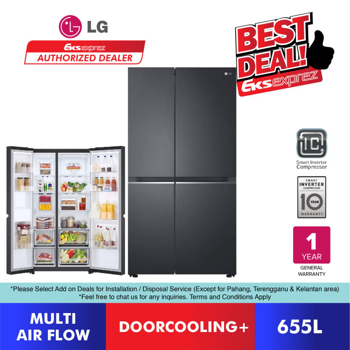 LG Side-by-Side GC-B257SQVL Smart Inverter Fridge (655L) (2022) | Lazada