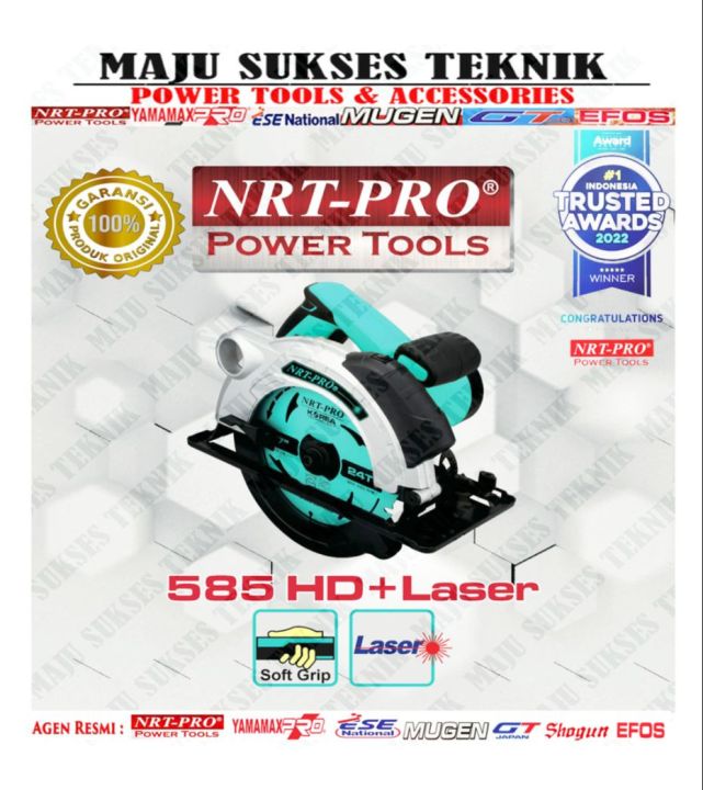 NRT PRO 585 HD CIRCULAR SAW 7 Inch HEAVY DUTY + LASER POINTER / Mesin ...