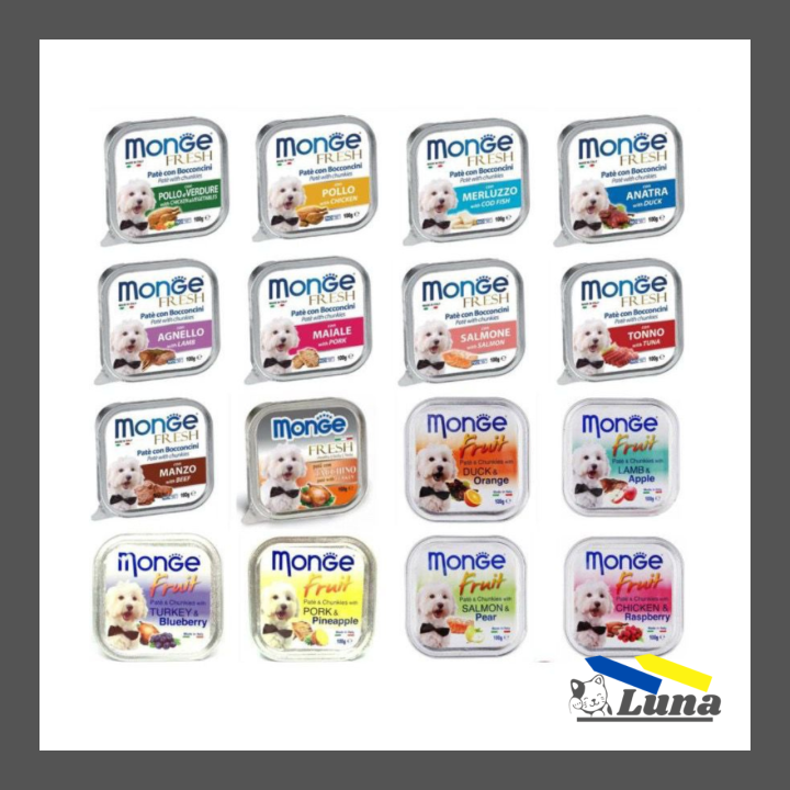 Monge Fresh 100gsm Wet Food / Tray Food - Dog / Puppies | Lazada