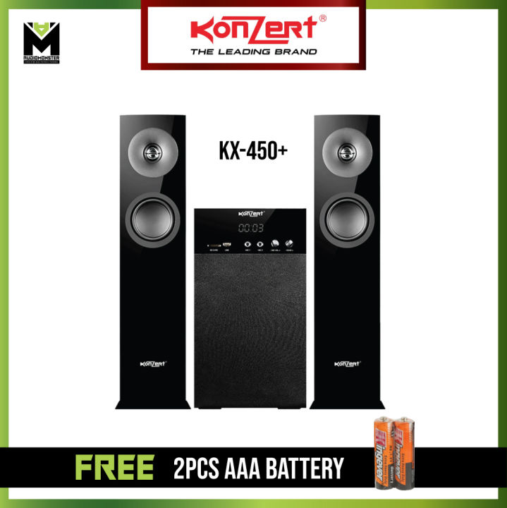 Konzert KX-450+ 2.1 Multimedia Speaker System with USB/SD, FM Radio ...