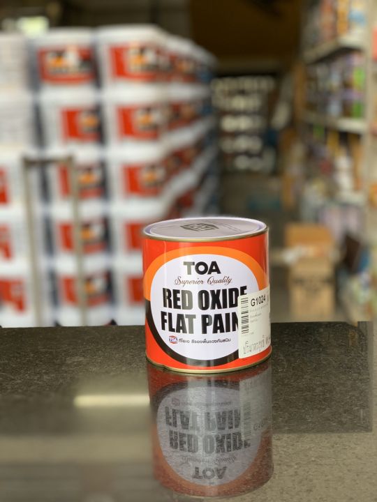 สีรองพื้นกันสนิม TOA (แดง) สีกันสนิม RED OXIDE FLAT PAINT (G1024) (ขนาด ...