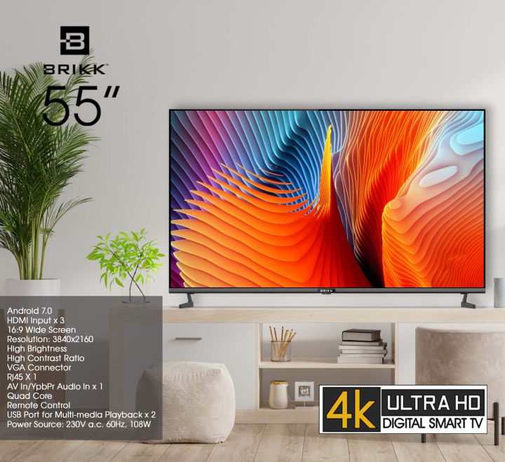 BRIKK 55-inch Smart Digital LED TV | Lazada PH