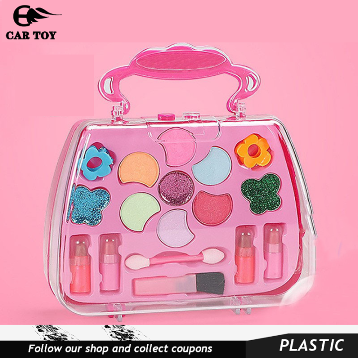 CAR TOYS Girl Pretend Cosmetic Set Girl Makeup Toy Set Portable Makeup ...