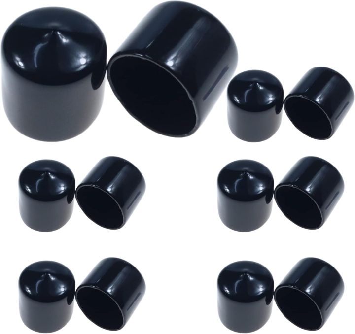 1 Inch Rubber End Caps Round Rubber Caps Plug Insert Decking Caps Black ...