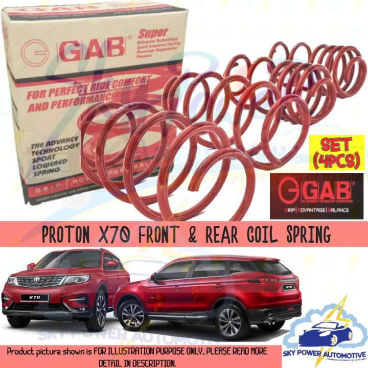 PROTON X70 GAB SUPER SPORT PREMIUM HIGH PERFORMANCE COIL SPRING (SET ...