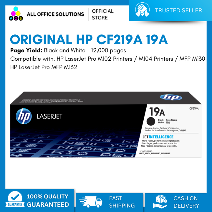 Original HP 19A LaserJet Imaging Drum (CF219A) HP19A | Lazada PH