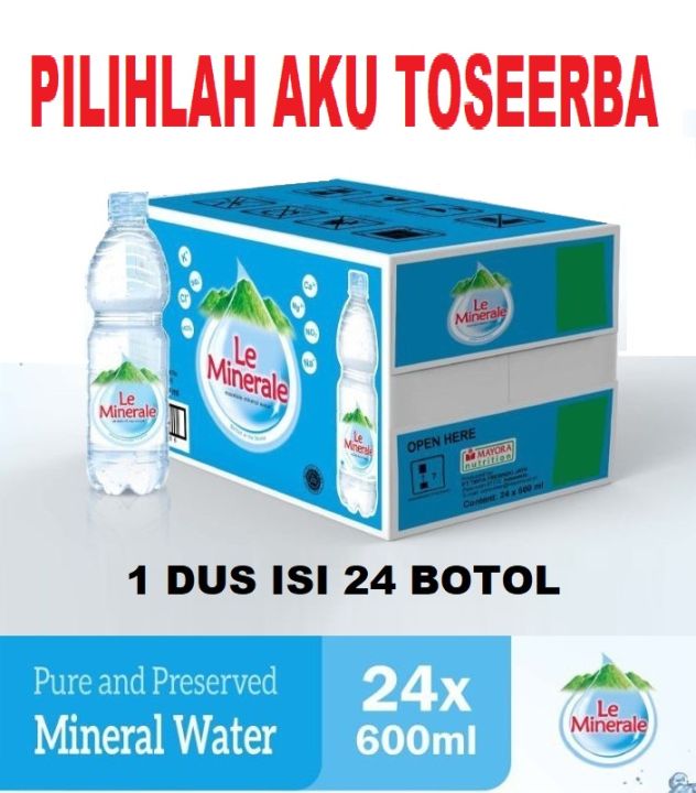 Le Minerale Air Mineral Botol Pet 600 ml - (HARGA 1 DUS ISI 24 ...