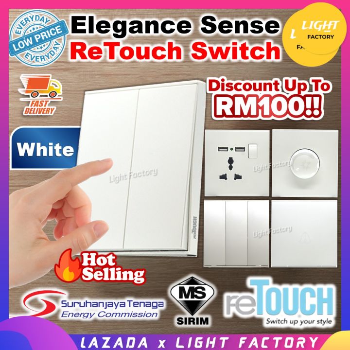 【SIRIM APPROVED】 RETOUCH ELEGANCE SENSE’S Wall Switches & Socket ...