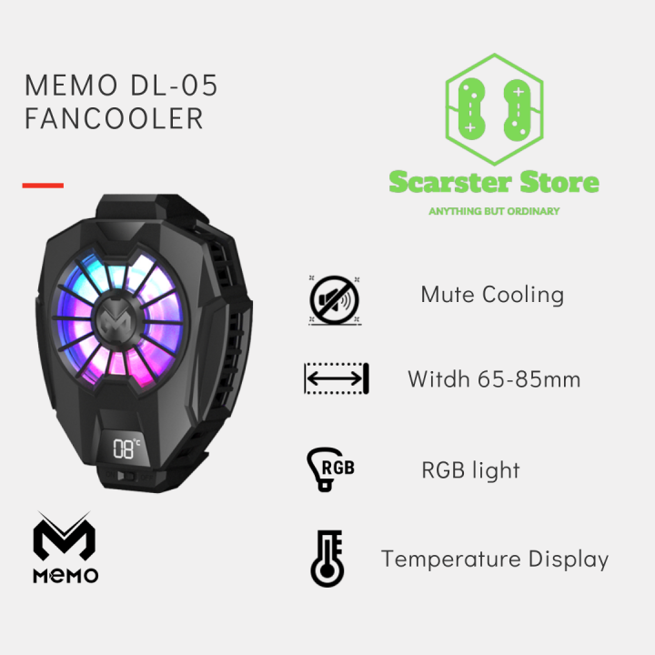 Memo DL05 Fancooler Radiator Pendingin HP Coolingfan Gaming / Cooler Hp ...