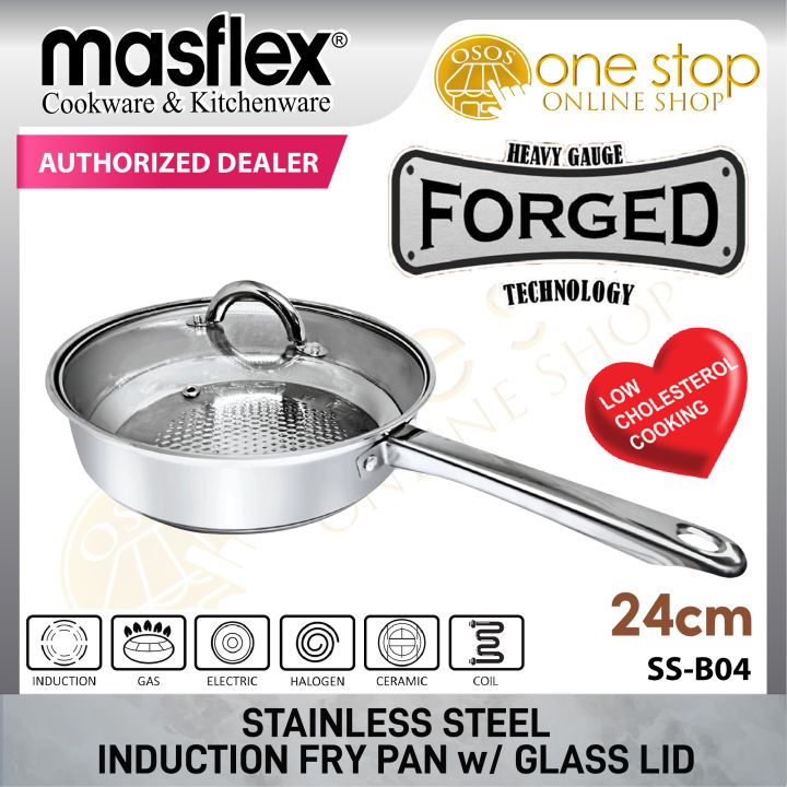 MASFLEX Original 24cm Premium Stainless Steel Induction Fry Pan w ...