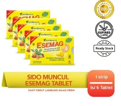 SIDOMUNCUL ESEMAG TABLET 1 STRIP ISI 6 ATAU BISA 1 BOX ISI 16 STRIP ...