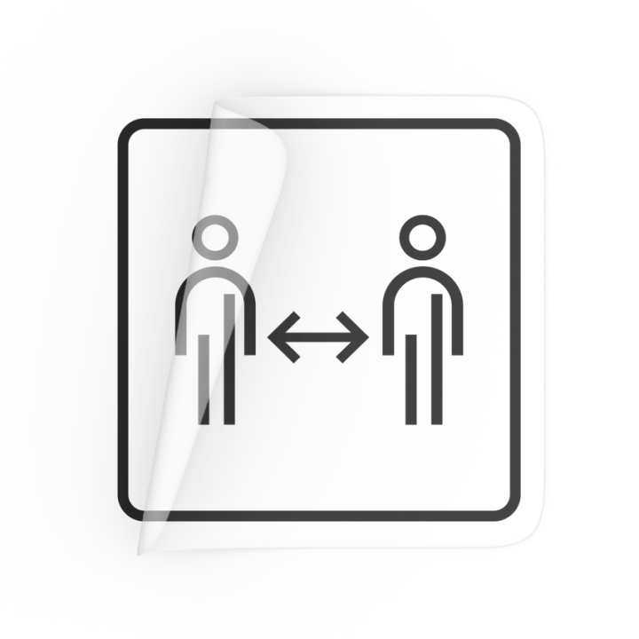 keep safe distance sticker sign - sticker jaga jarak | Lazada Indonesia