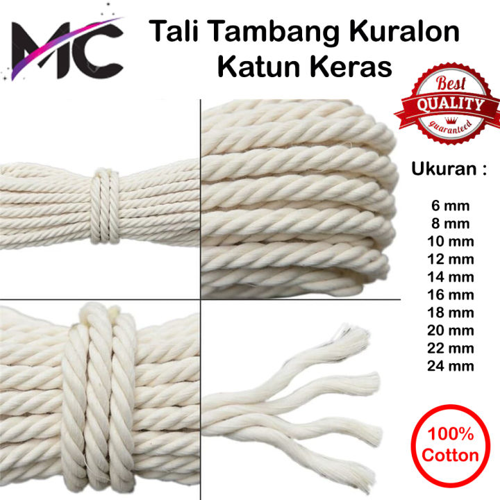 Tali Tambang Kain Super Kuat Katun 10mm 12mm Permeter Kuralon Kecil ...