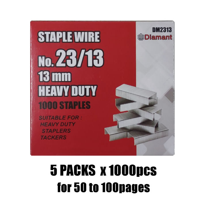 Diamant Heavy Duty Staple Wire 23/13 (1000 pcs x 5 packs) | Lazada PH