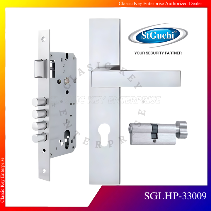 St Guchi Lever Handle Mortise Entrance Main Door Lock Set SGLHP 33009 ...