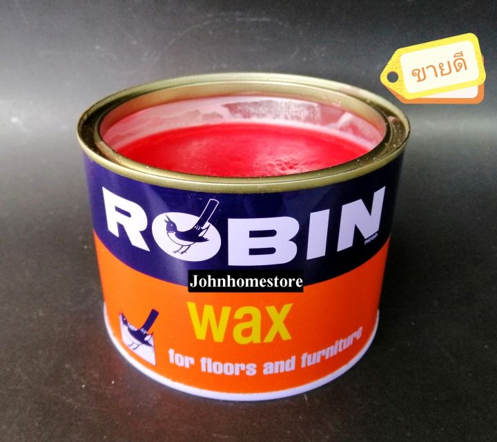 Wax Robin แว็กซ์ถูพื้นไม้ สีแดง 450 กรัม | Lazada.co.th