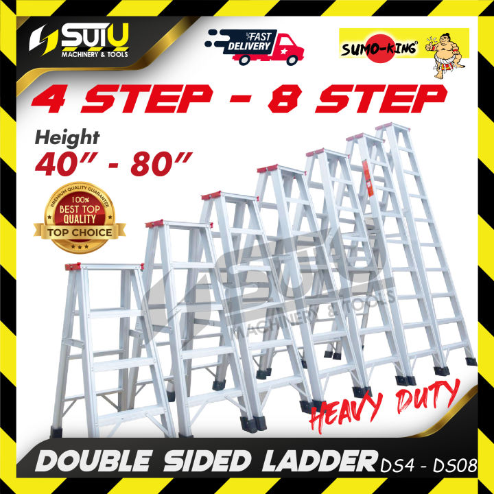 SUMO KING DS4 / DS5 / DS6 / DS7 / DS8 40-80" 8 Steps Heavy Duty Double ...