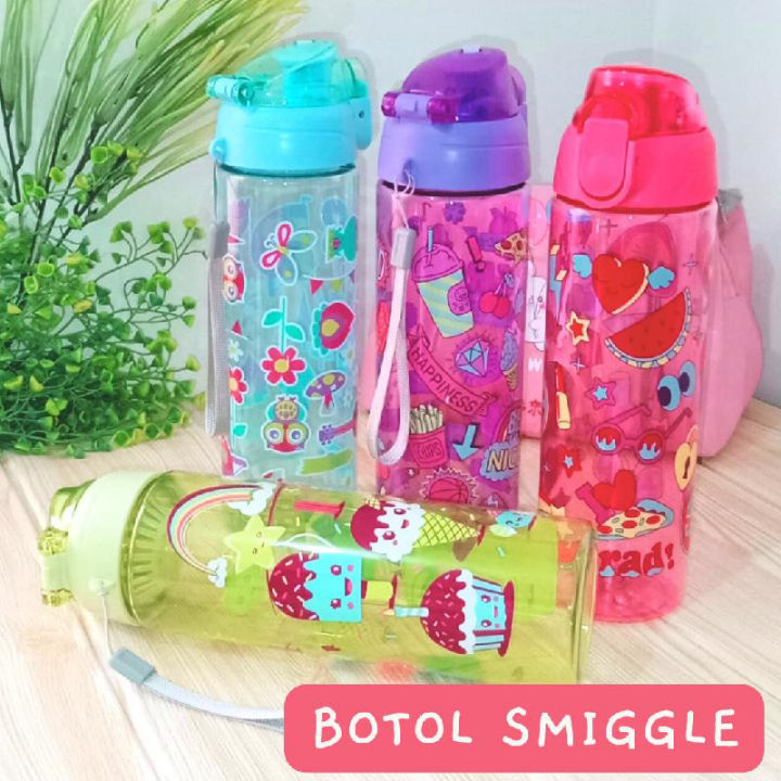 Botol Minum Smiggle Botol Minum Anak Sekolah Warna Warni Lucu Flip Top ...