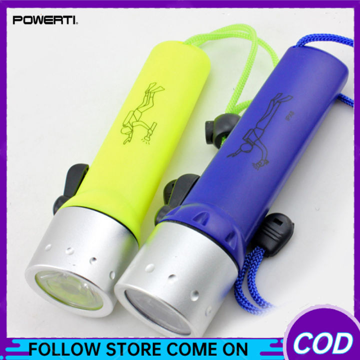 Led Diving Flashlight Xpe Underwater Light Waterproof Professional ...