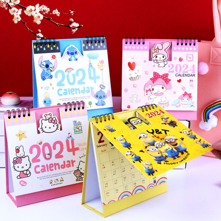 2024 calendar cartoon character calendar for gift away | Lazada PH