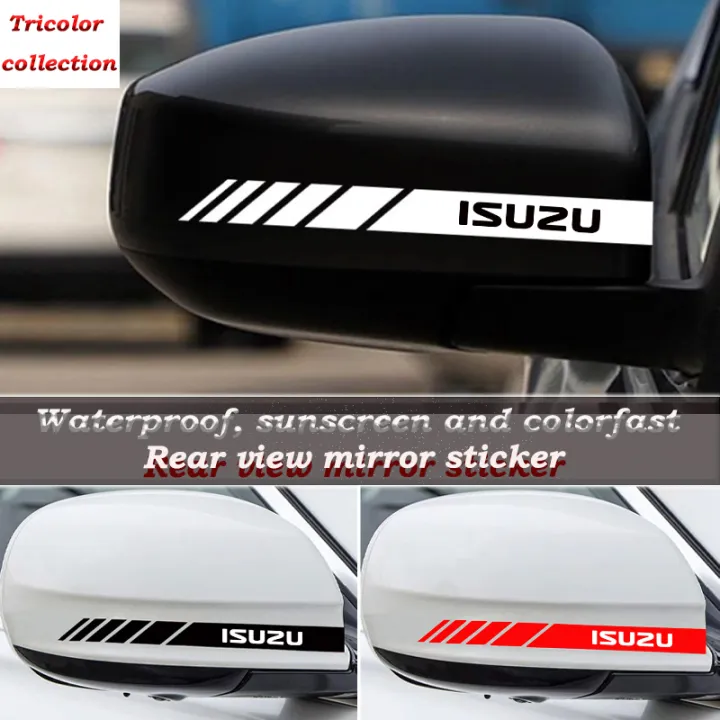 Applicable to Isuzu 2pcs car sticker fadeless fashion red white black ...
