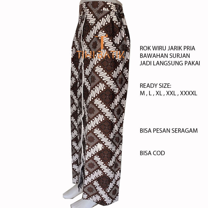 Rok Wiru Jarik Pria Jadi Tinggal Pakai Bawahan Surjan Motif Batik Khas ...