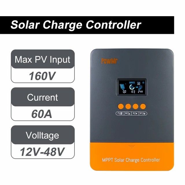 powmr 60a mppt solar charge controller 60a panel Surya SCC power ...