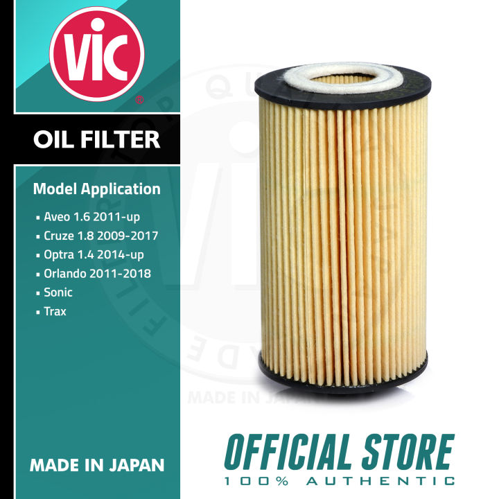 VIC Oil Filter Element Type O-009 for Chevrolet Aveo 1.6 2011-up, Cruze ...