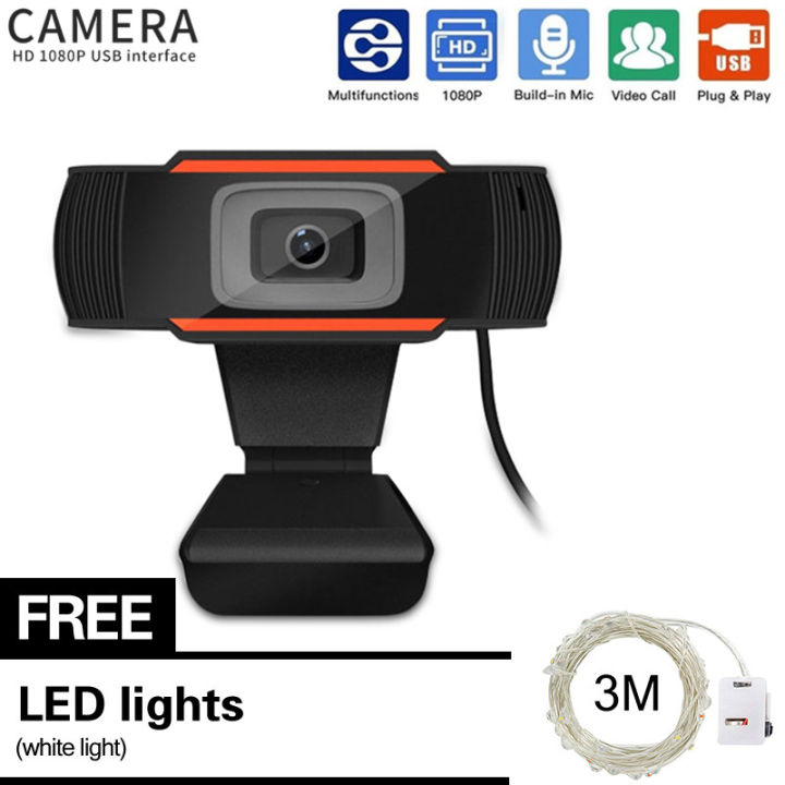 Full HD 2 Megapixels Webcam 90° Wide-Angle with Built-in Noise ...
