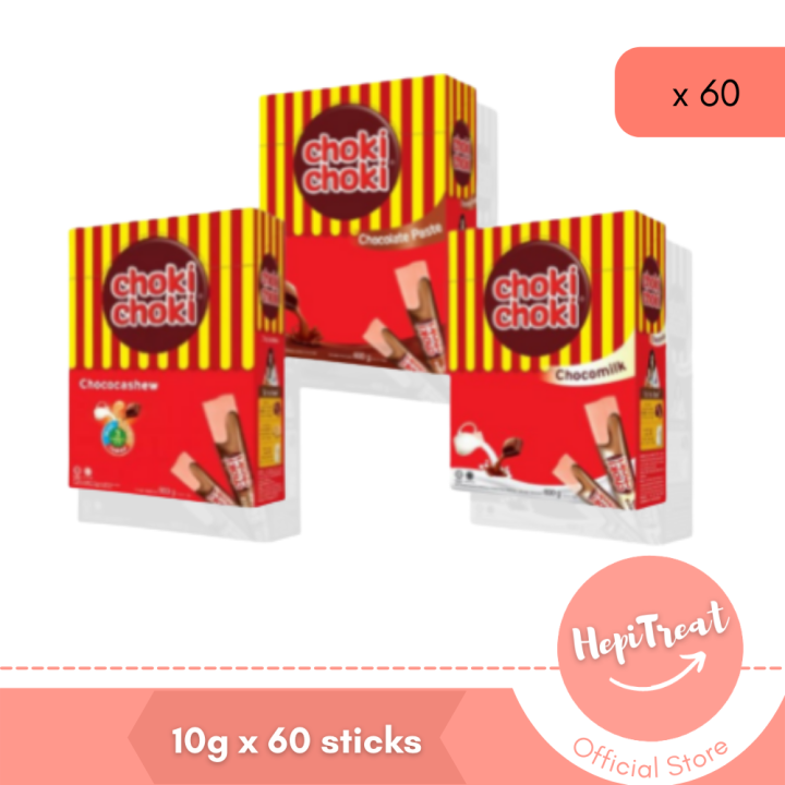 Choki Choki Chocolate / Chocomilk / Chococashew - 60 Sticks x 10g by ...