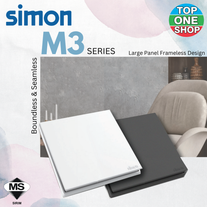 SIMON M3 SERIES (SMOKY BLACK) SWITCHES AND SOCKETS OUTLET 1 GANG 2 GANG ...