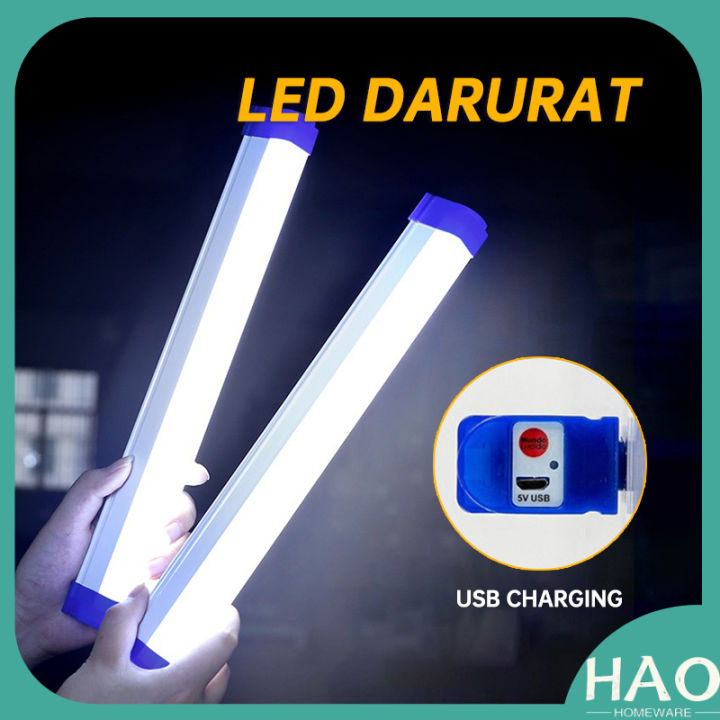 LAMPU LED DARURAT PANJANG USB CHARGING / NEON T7 USB BOLAM LET PORTABLE ...