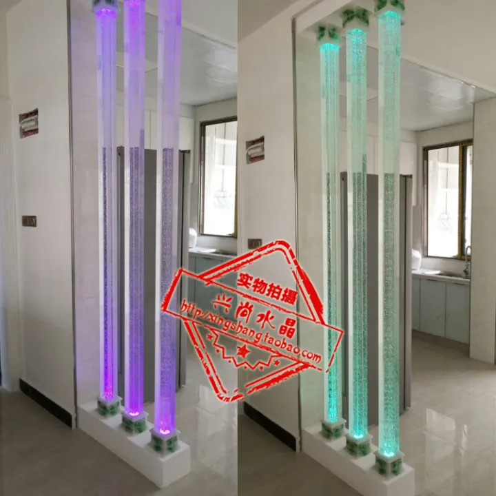 Crystal column glass column decorative column transparent bubble column ...