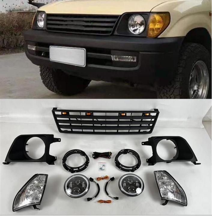 แผงติดหม้อน้ำรถมอเตอร์ไซค์กันชนหน้ากระจังสำหรับ Toyota Land Cruiser ...