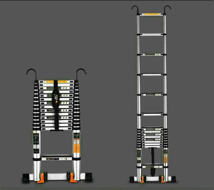 2.3M Aluminum Alloy Portable Folding Ladder Engineering Ladder Enhanced ...