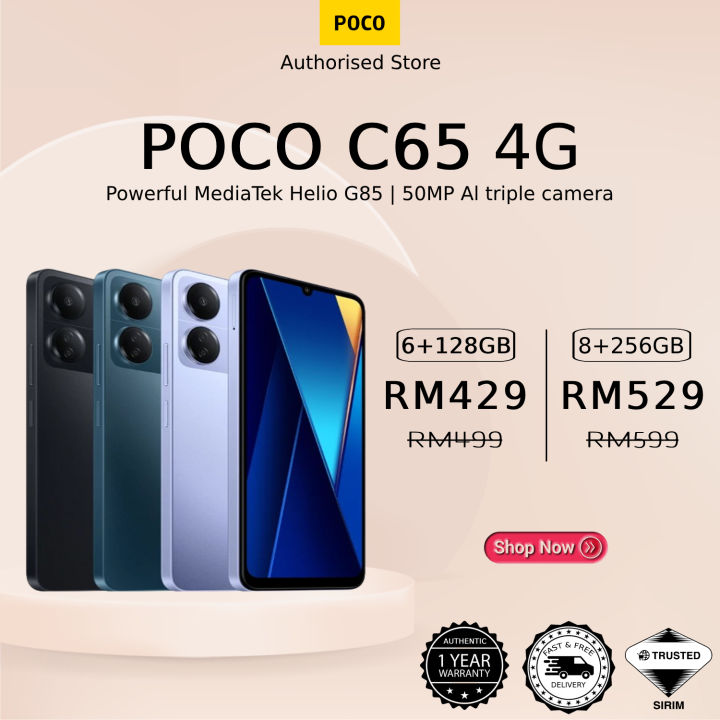 [Free Shipping] POCO C65 4G (6+128GB / 8+256GB) 50MP AI Triple Camera + 18W Fast Chsrge C series ...