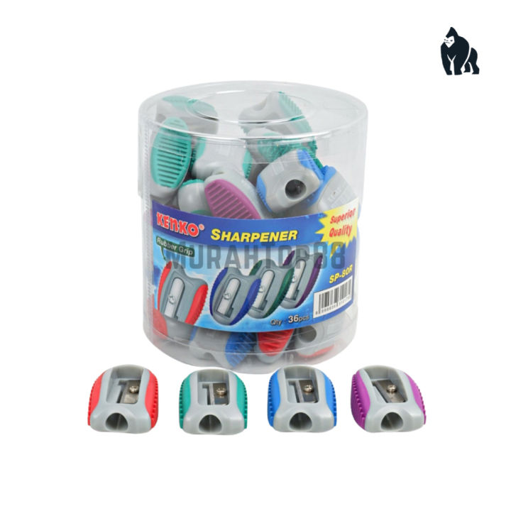 Serutan Kecil SP-80R Rubber Grip / Pencil Sharpener 1 Lubang Terbuka ...
