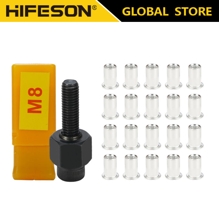 HIFESON High Quality Hand Rivet Nut Tool Kit Head Nuts Manual Riveter ...