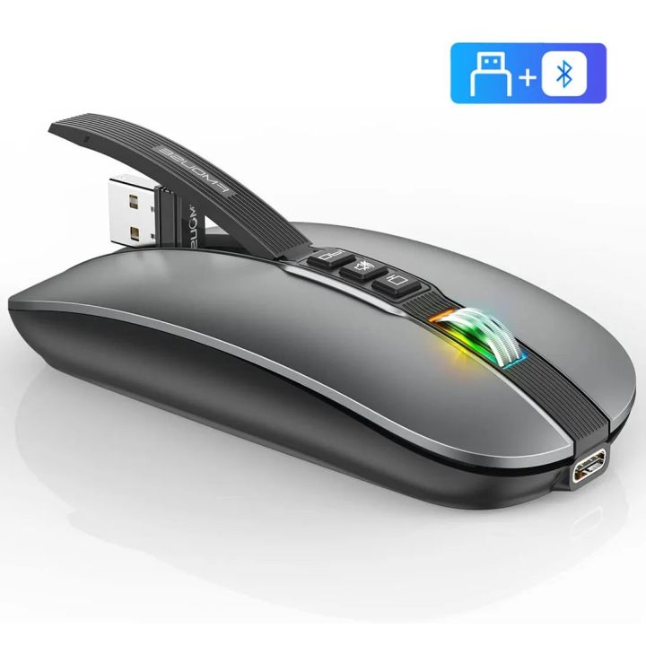 Original FMOUSE M113 Mouse 2.4G Slim Mouse with USB Receiver Wireless ...