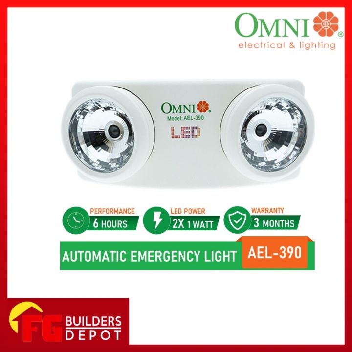 OMNI LED SWIVEL HEAD AUTOMATIC EMERGENCY LIGHT AEL 390 | Lazada PH