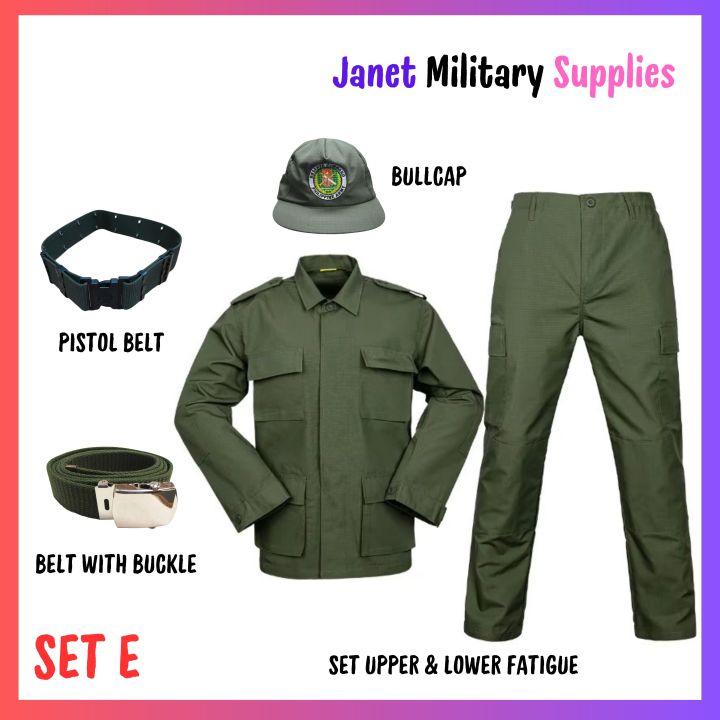 ROTC Fatigue Uniform Set with Paraphernalias | Lazada PH