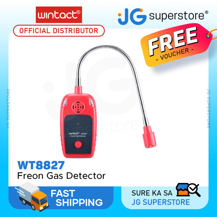 Wintact WT8827 Freon Gas Detector with Built-In Alarm Lights and Buzzer, Bendable 30cm Extended ...