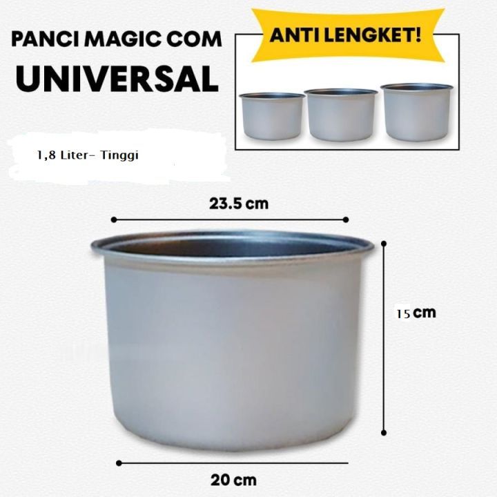 Panci Rice Cooker Cosmos Miyako 1,8 Ltr Tinggi 15 cm | Lazada Indonesia