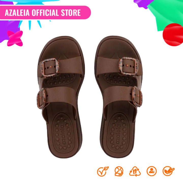Azaleia Cida Soft Tam Dark Brown Women's Wedge Sandals | Lazada PH