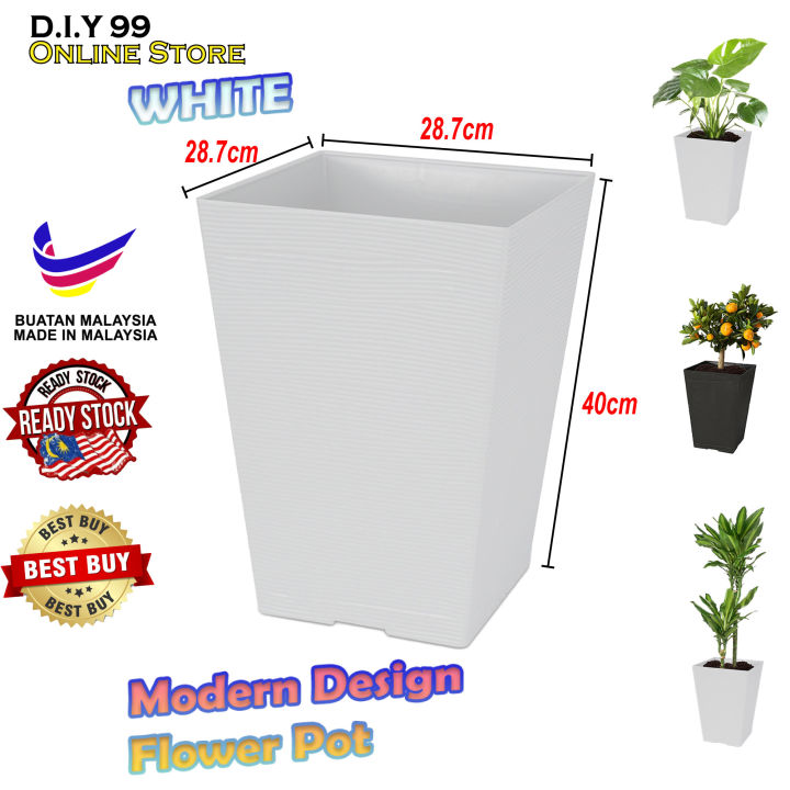Felton Square Flower Pot / Modern Design Flower Pot Pokok Hiasan/ Pasu ...