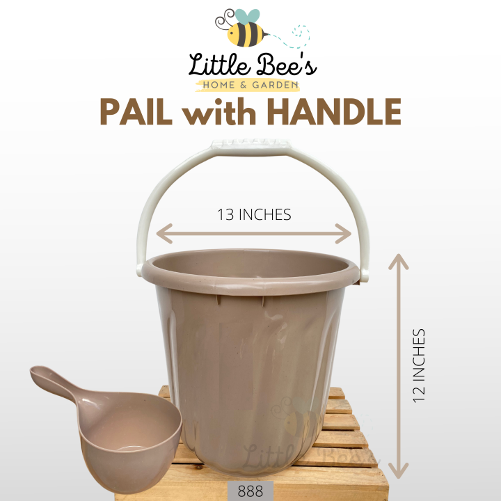 Mocha Classy Timba & Tabo | Pail with handle | Water Dipper | Aesthetic ...