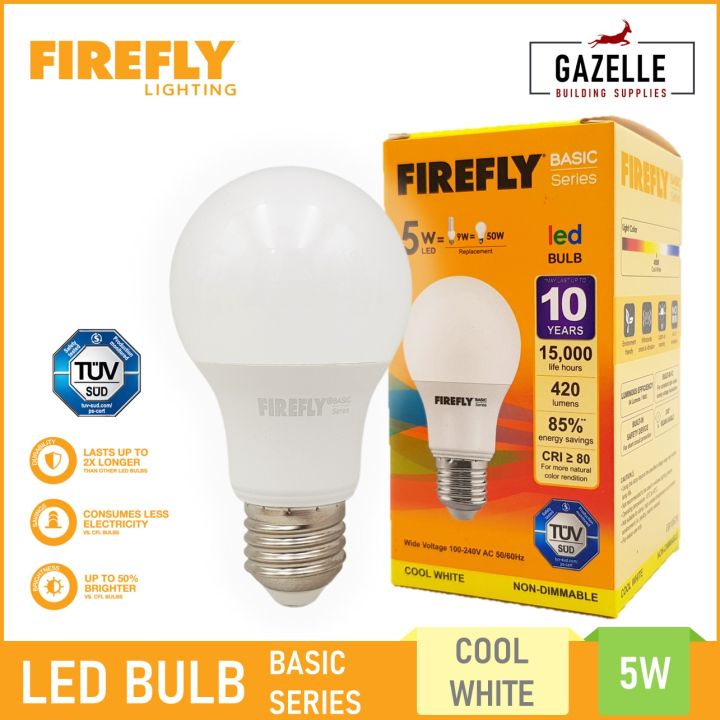 Firefly Basic Series LED Bulb Cool White - 5 Watts | Lazada PH