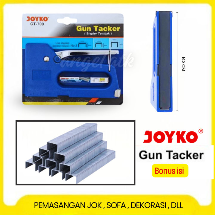 Staples tembak Joyko GT-700 / gun tacker / Alat Staples Tembak Stapler ...