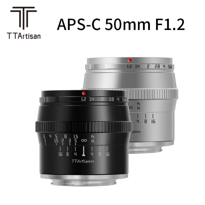TTArtisan 50mm F1.2 Large Aperture Portrait Manual APS-C Camera Lens ...